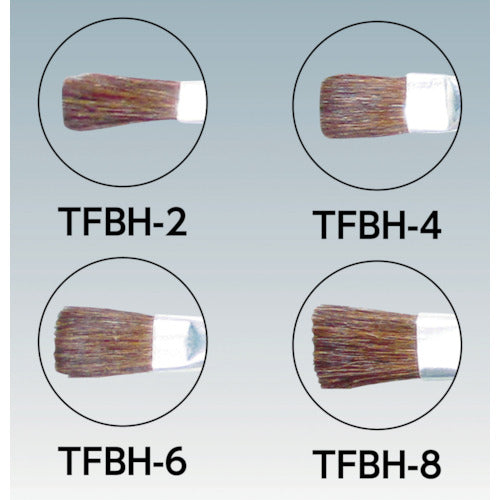 TRUSCO painting flat brush 5-piece natural horsehair No. 8 metal fitti ...